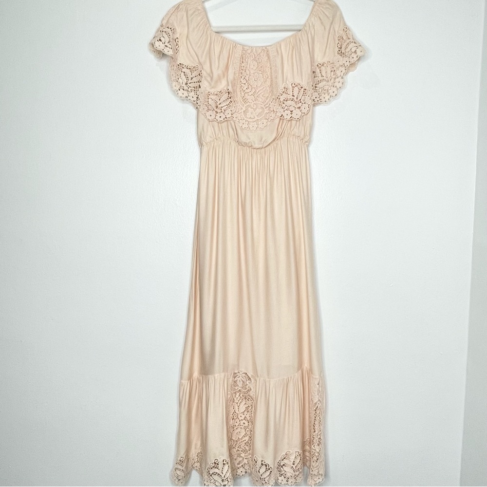 Nightcap Clothing Maxi Dress In Light Peachy Cream Si… - Gem
